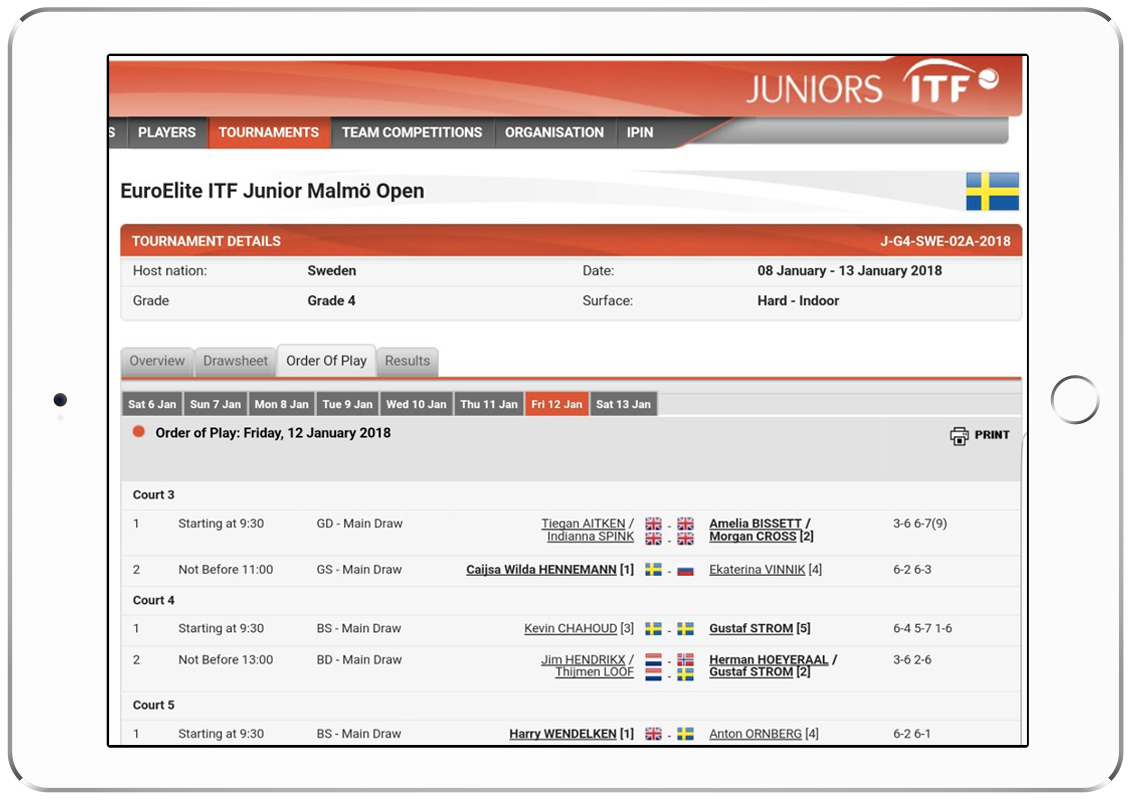 Live Scoring – Tennis-Ticker